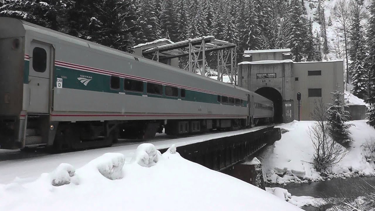 Amtrak Snow Train 2012 @ Cascade Tunnel, East Portal - YouTube