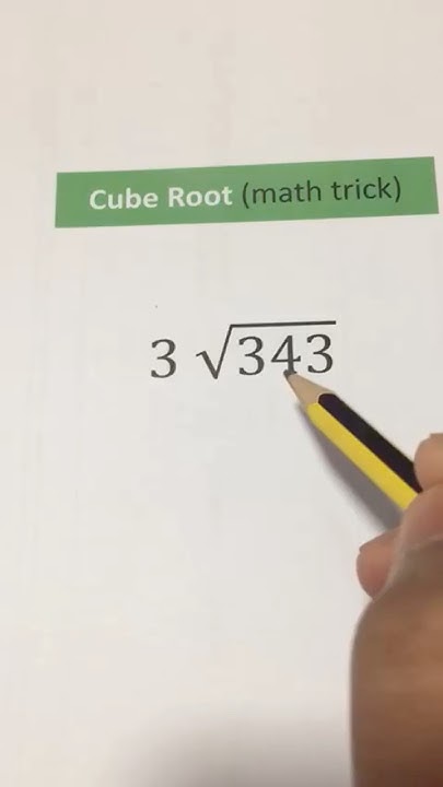 Cube Root Math #maths #cuberoottrick - YouTube