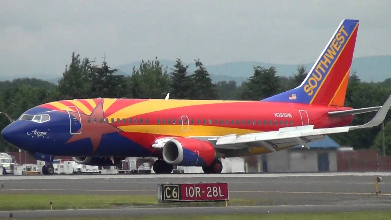 Southwest Airlines Arizona One N383SW 737-300 Landing Portland Airport ...