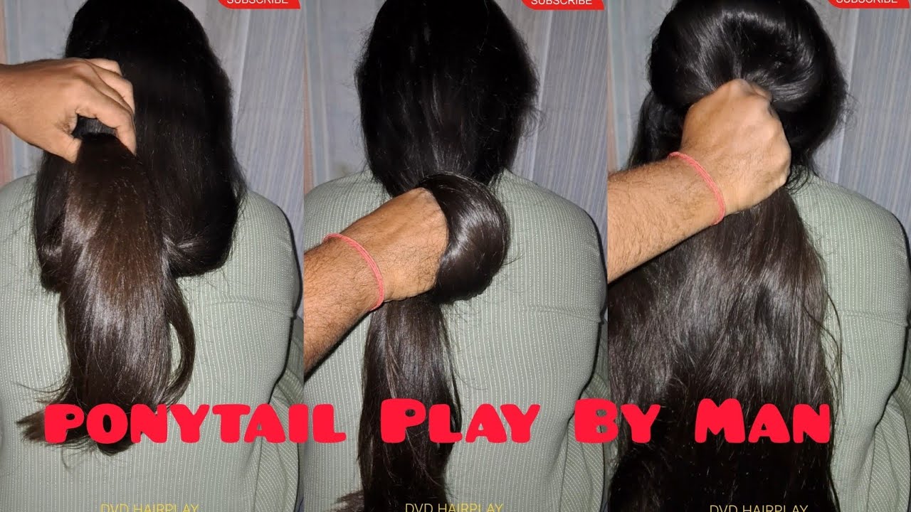 Ponytail Play By Man with Hairpulling ! DVDHAIRPLAY ! Longhair Queen ...