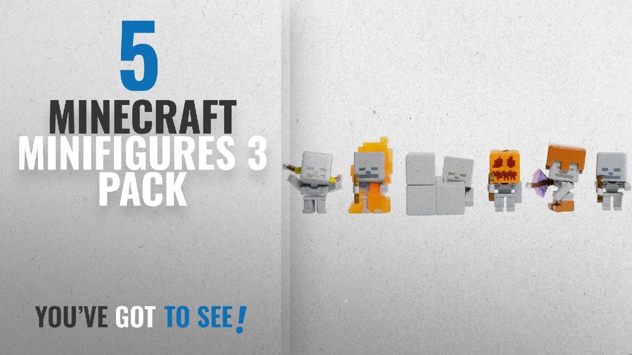 Top 10 Minecraft Minifigures 3 Pack [2018]: Minecraft Mini Mob Skeleton ...