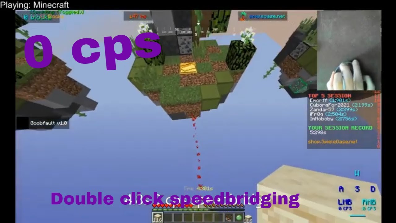 Double Click Speedbridge 0 cps Bridging w Handcam - YouTube