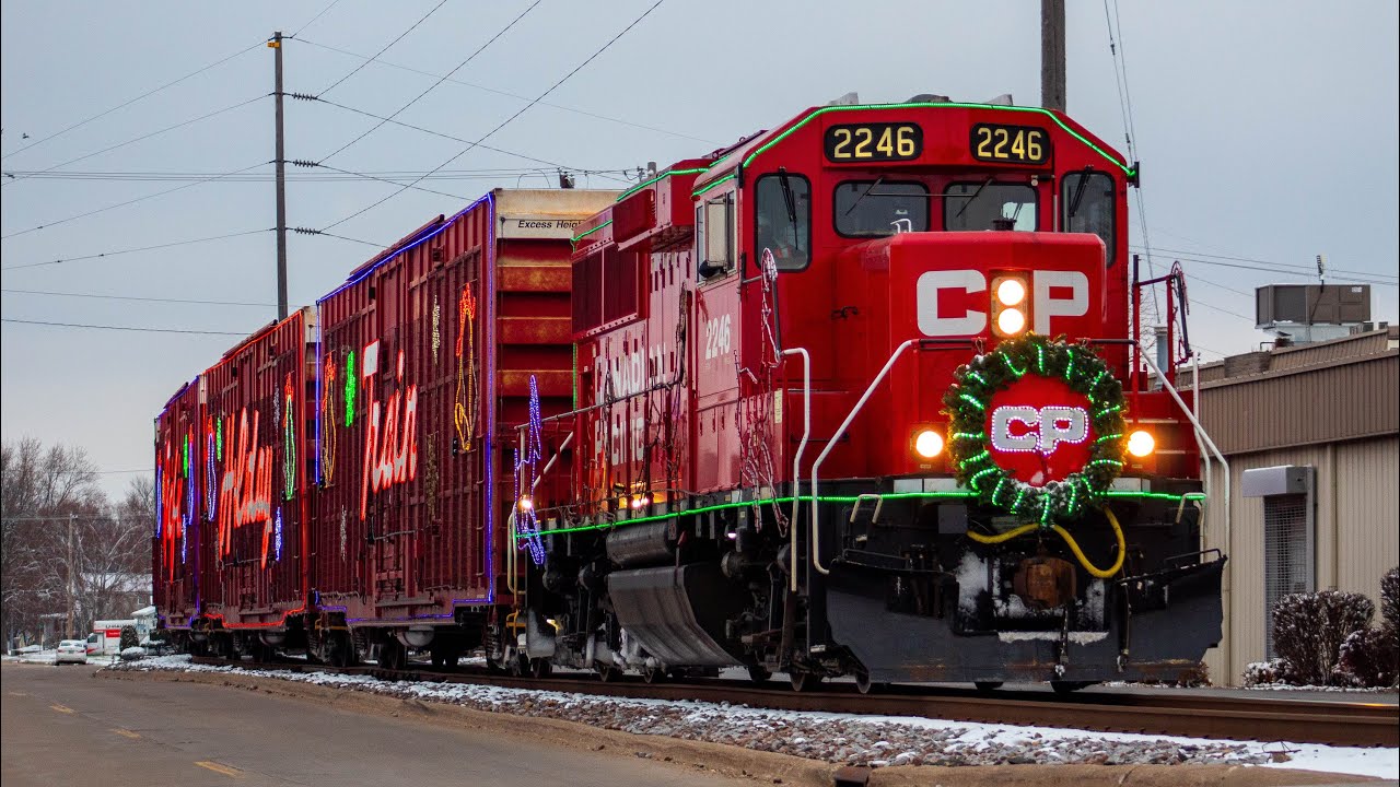 The Canadian Pacific Kansas City 2023 Holiday Train in Eastern Iowa [4K ...