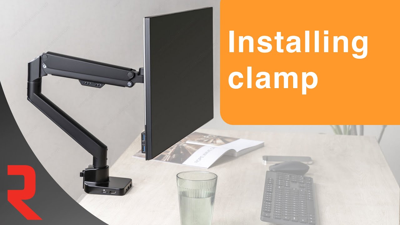 Flexa Pro Monitor Arms - Installing clamp - YouTube