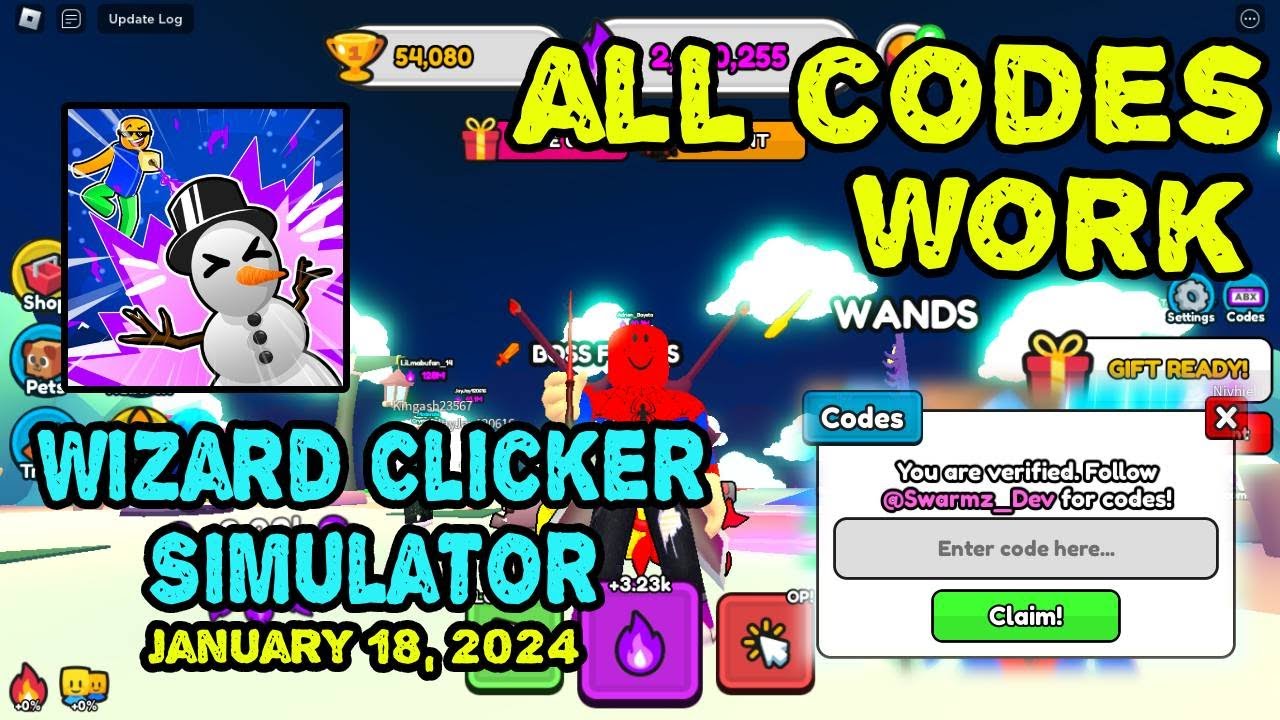 *All Codes Work* Wizard Clicker Simulator Roblox, January 18, 2024 #robloxcodes - YouTube