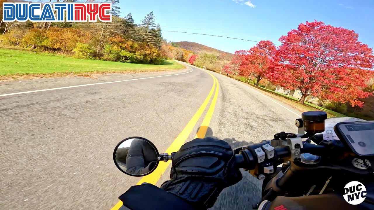 LOOK AT THE COLORS!! Catskill Park Motorcycle Ride v1956 - YouTube