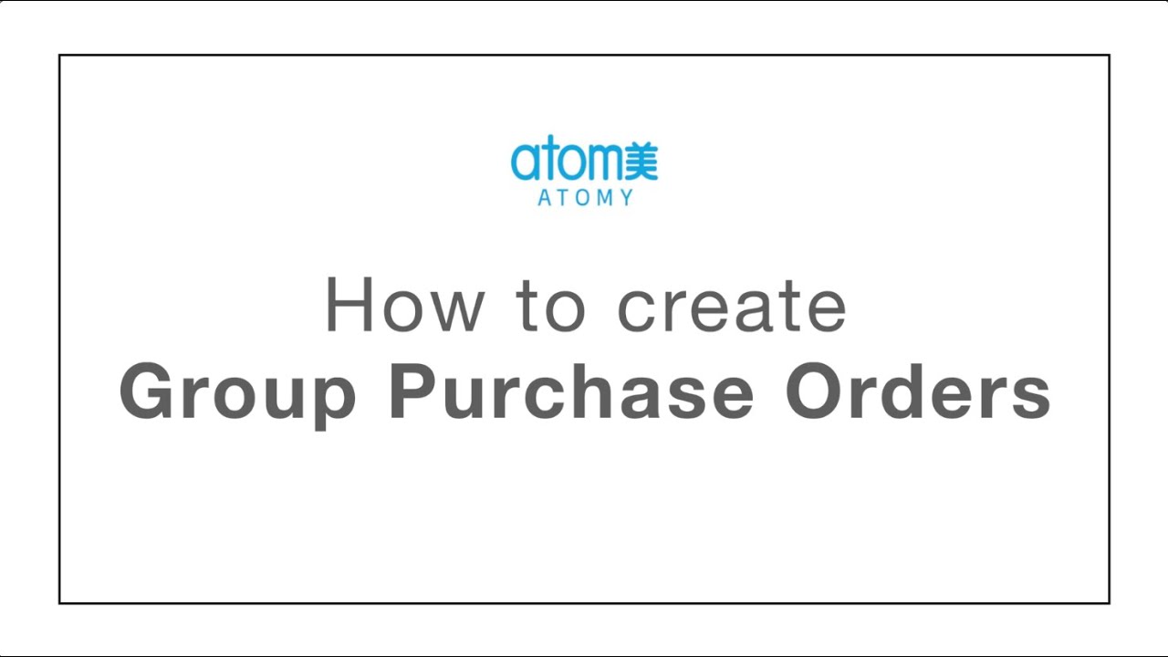 How to Create Group Purchase Orders, English - YouTube
