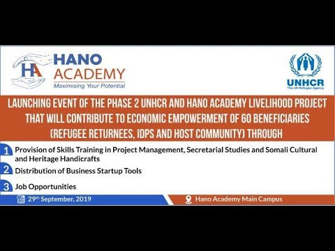 Launch Event Of the Phase 2: Hano Academy & UNHCR livelihood project ...