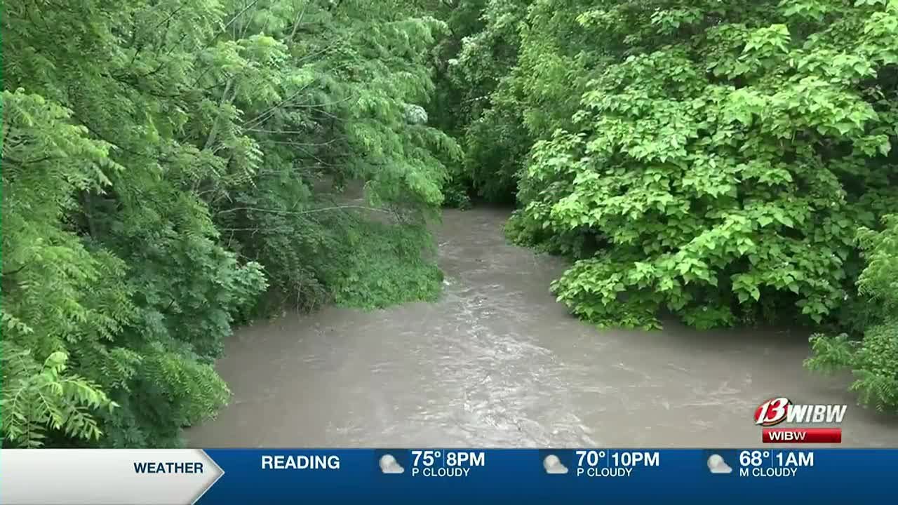 Forbes Field south of Topeka receives 4 inches of rain overnight - YouTube