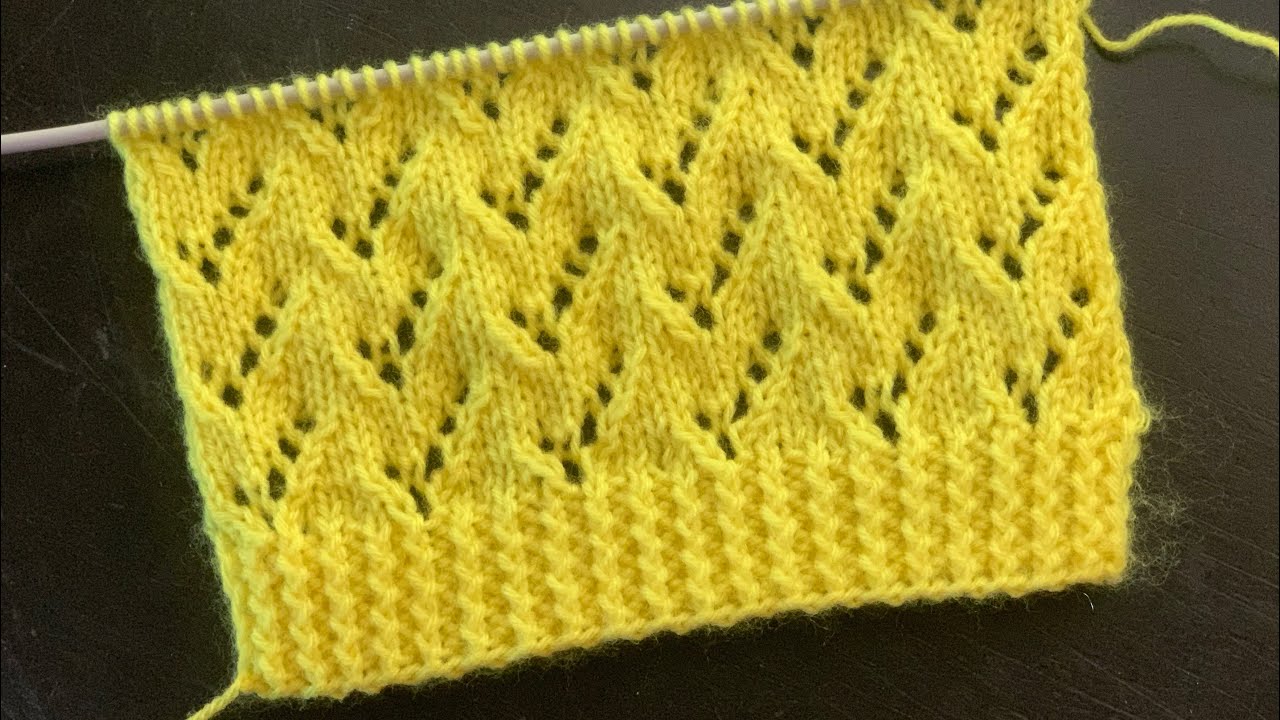 Easy Lace Knitting Stitch Pattern For Sweater/Cardigan/Shawl/Scarf ...