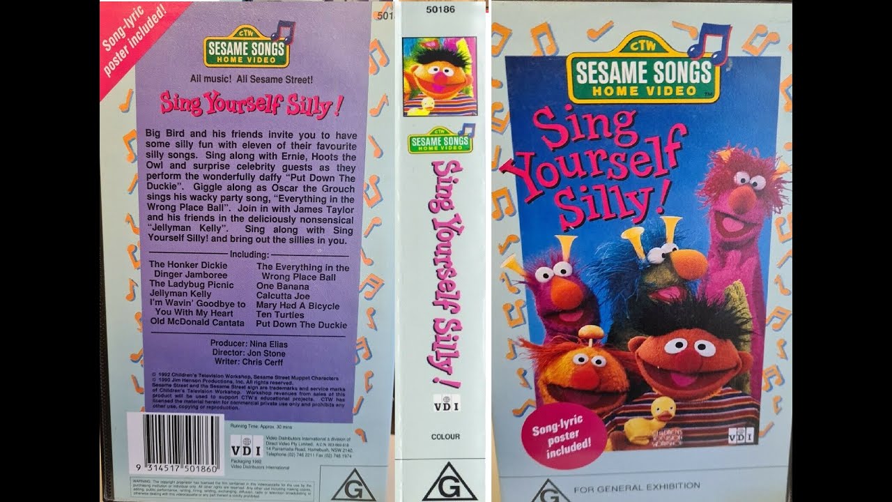 Sesame Songs Home Video Sing Yourself Silly! Australian VHS - YouTube