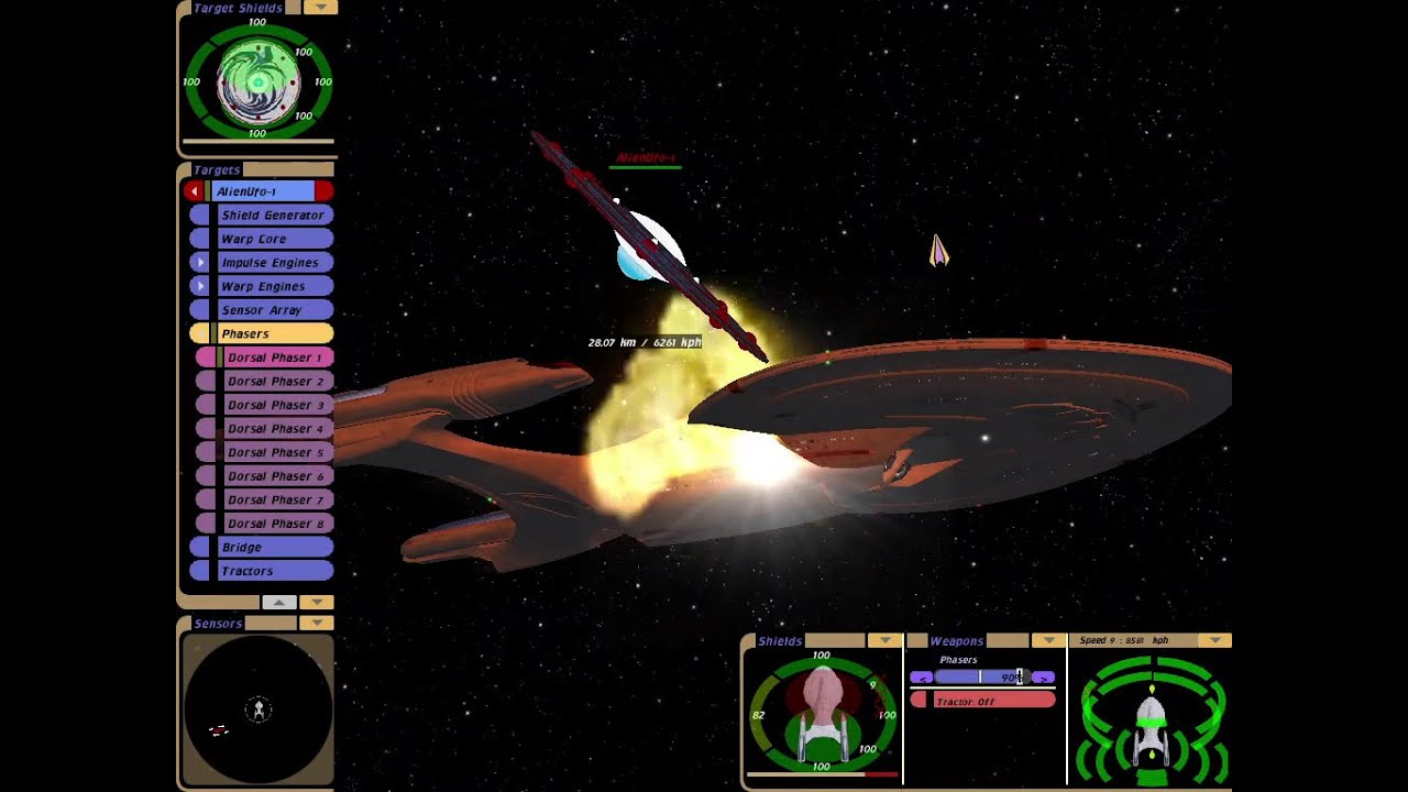 Eclipse Class vs UFO | KM | Star Trek Bridge Commander - YouTube