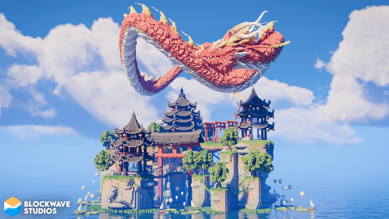 Minecraft Build | Dragon Oriental - Preview - YouTube
