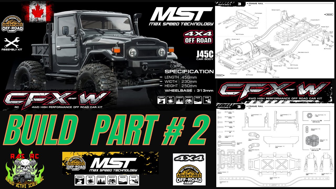 MST CFX-W J45C MPA PORTAL AXLE BUILD SERIES "PART 2" CHASSIS BUILD ...