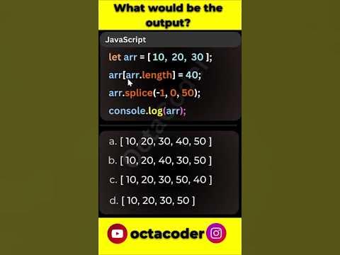 Javascript quiz #27. #javascript #quiz #javascriptmcqs #softwareengineer #webdevelopment - YouTube