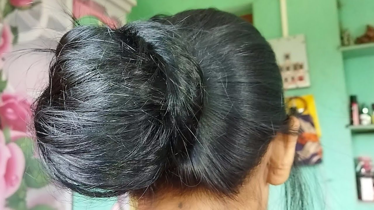 Big Hair Bun Open & Gorgeous 4Ft Long Hair Play For Beautiful Woman ...