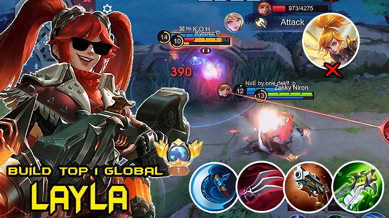 LAYLA 100% SUPER DAMAGE HACK BUILD!!🔥( MUST TRY ) BUILD TOP 1 GLOBAL ...