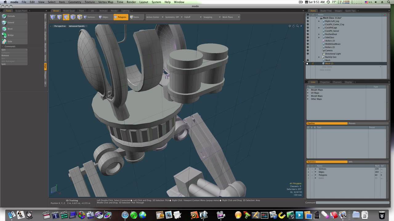 Modo 302/401 3D Modeling Tutorial - The Mech Part 13 - YouTube