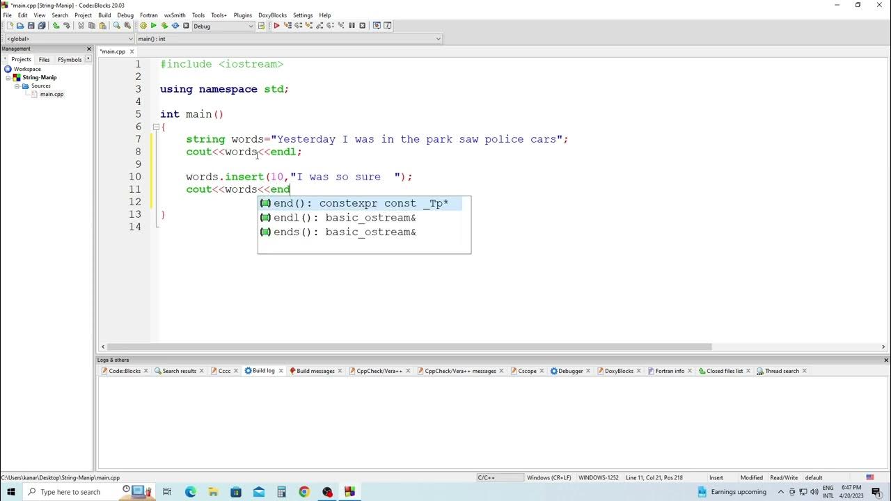 String replace ,erase and insert in C++ Lesson 33 HD - YouTube