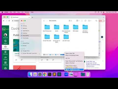 how to open terminal from finder on mac - YouTube