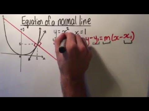 How to find the equation of a normal line (and a tangent) - YouTube