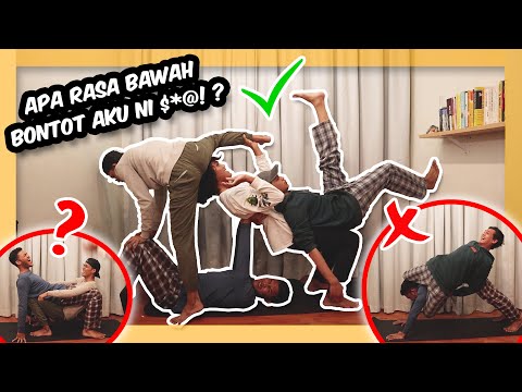 TELOQ KAT TENGKUK???🥴 BROTHERS YOGA CHALLENGE !!! w/ Muhsin Yusni and Bros *FIRST TIMER DISASTER !!*