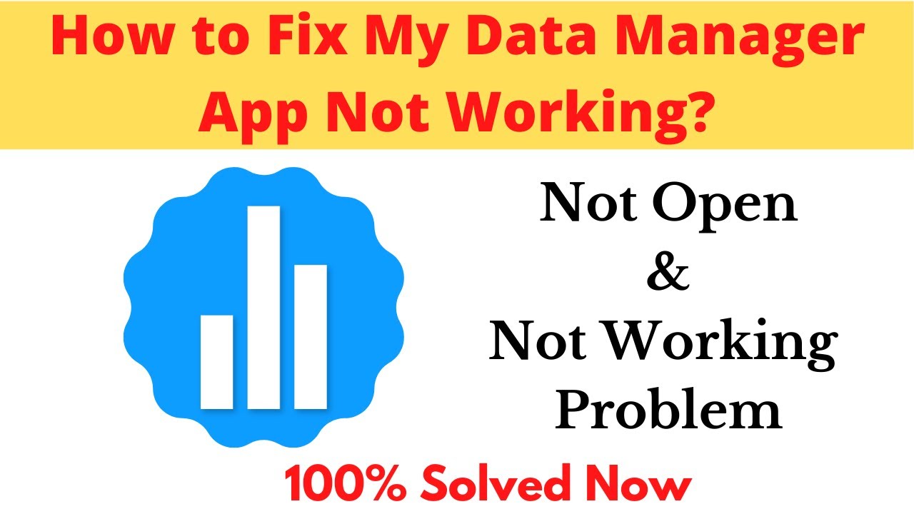 How To Fix My Data Manager App Not Working Problem Android Not Open Problem Solved 3423