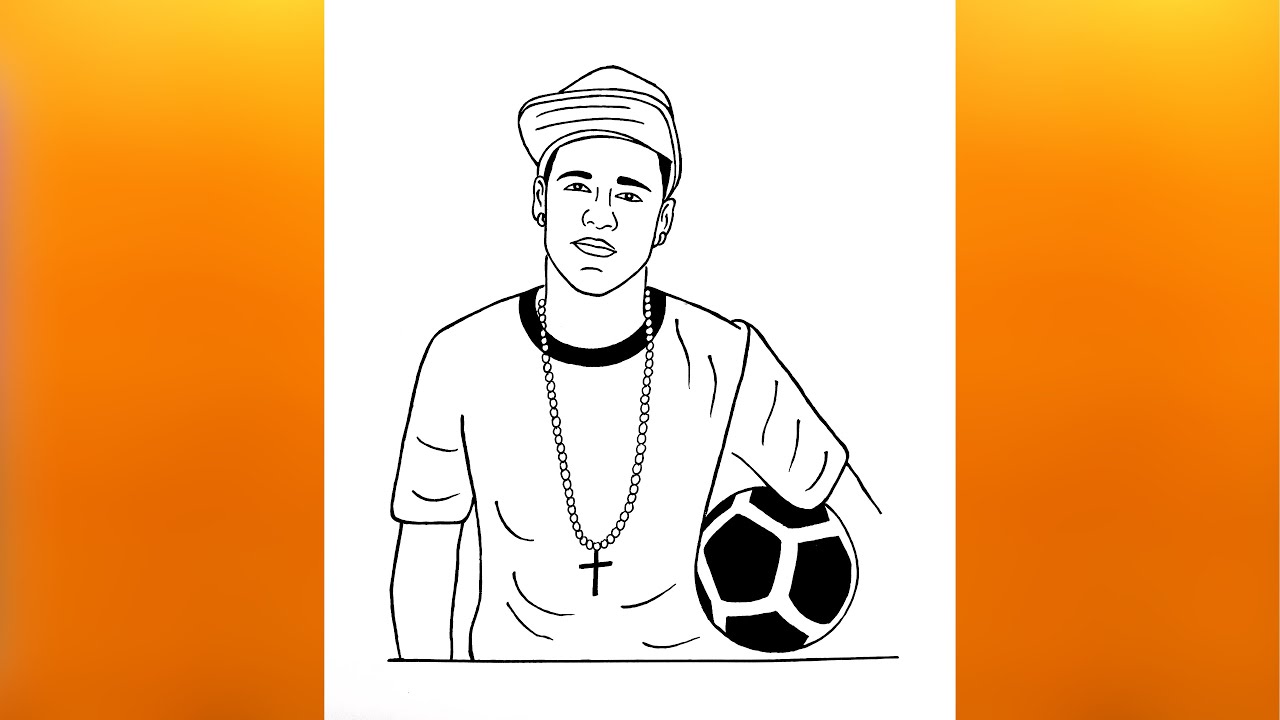 how to draw neymar jr drawing | neymar jr drawing easy | neymar jr ...