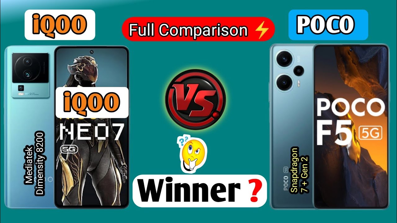 iQOO NEO7 5G vs Poco F5 5G Full Comparasion ⚡। Poco F5 vs iQOO Neo7, #thepktech #iqooneo7 # ...