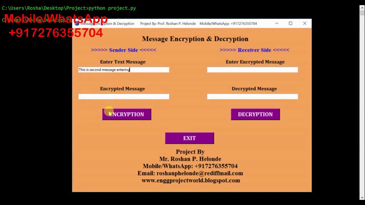 Message Encryption and Decryption Using Python Source Code - YouTube