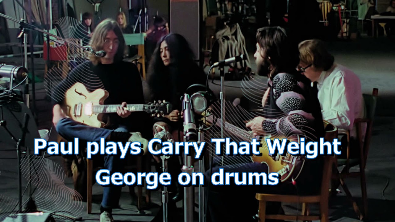Paul plays Carry That Weight(George on drums) The Beatles documentary ...