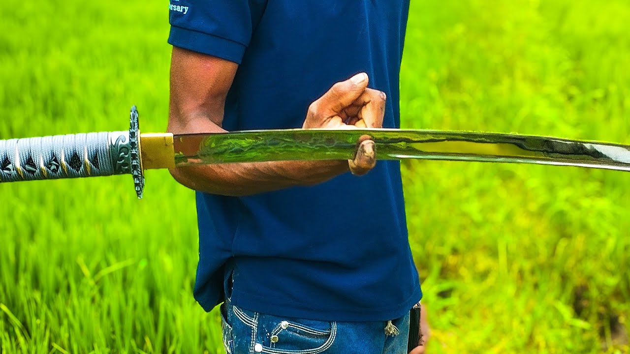 Village swordsmith made a dragon theme katana - YouTube