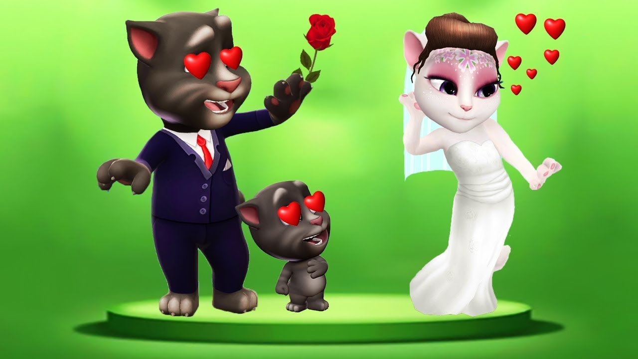 Bride Angela Vs Business Tom 2! My Talking Tom 2 Vs My Talking Angela ...