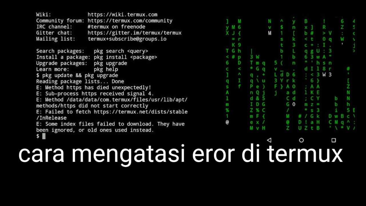 cara mengatasi termux eror - YouTube
