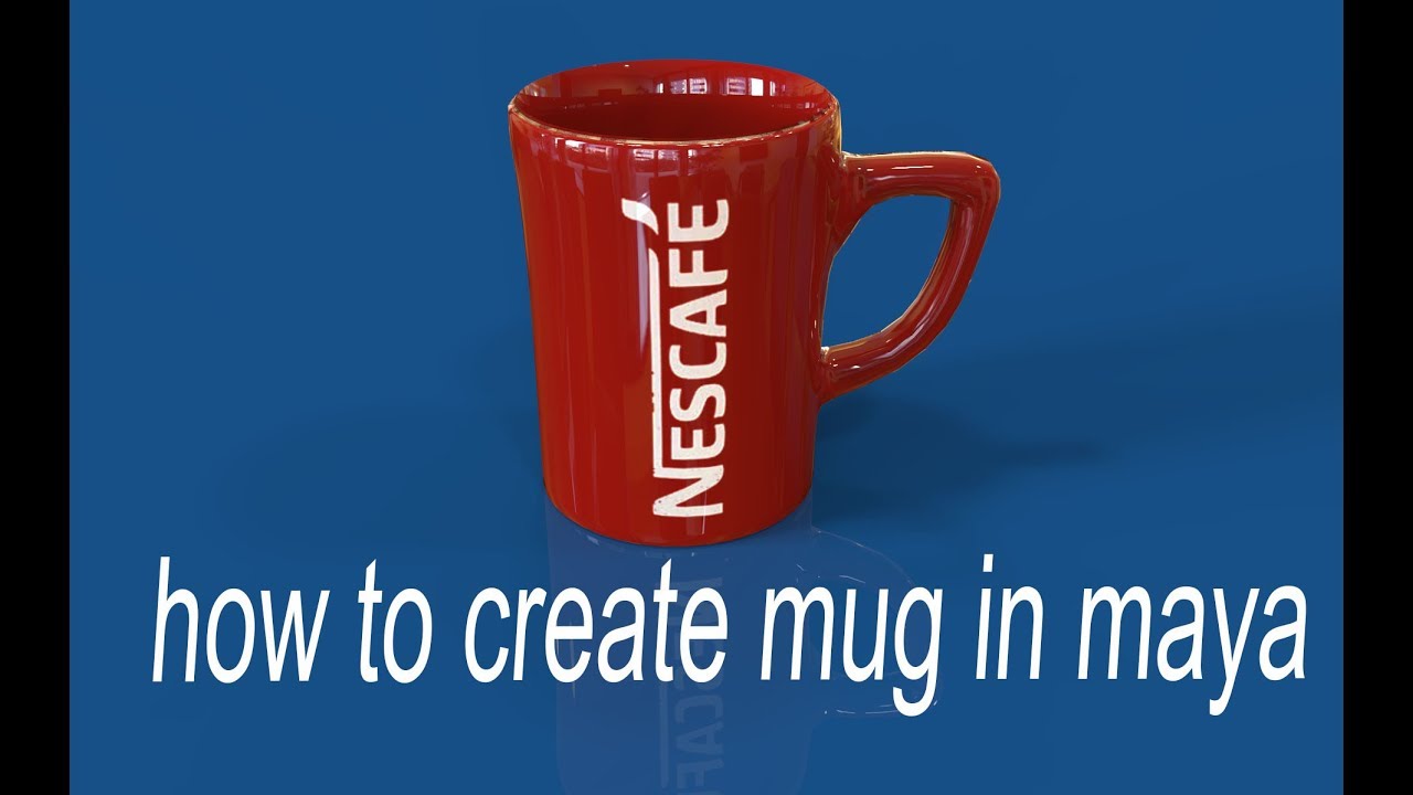 how to model a mug in 3d maya - YouTube
