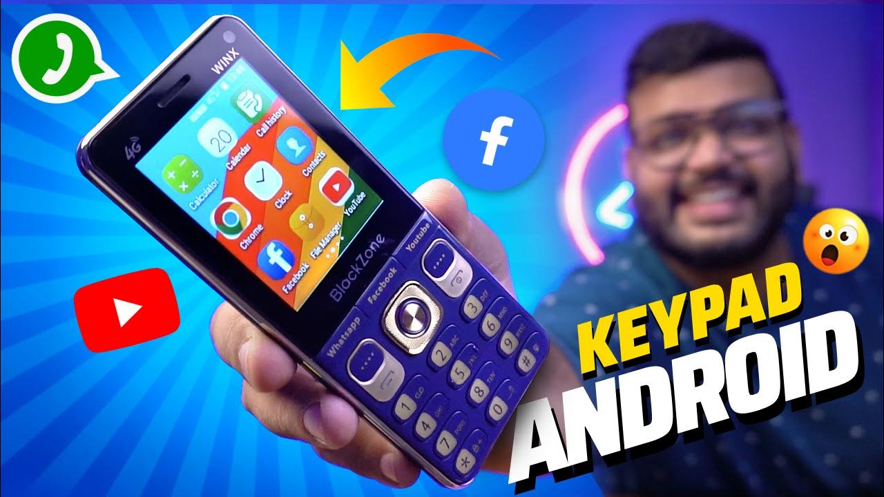 I Bought This CHEAP KEYPAD ANDROID Phone From Flipkart - BlackZone Winx 4G Review!! - YouTube