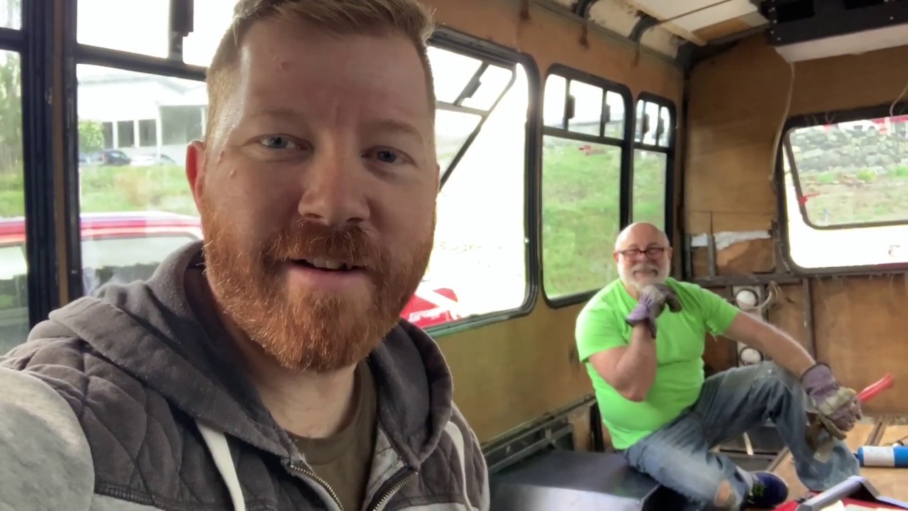 Day 10 of Bus Conversion, Wheel Wells and Sub Floor - YouTube