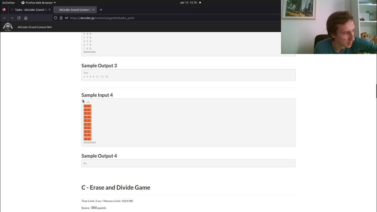 AtCoder Grand Contest 064 screencast - YouTube