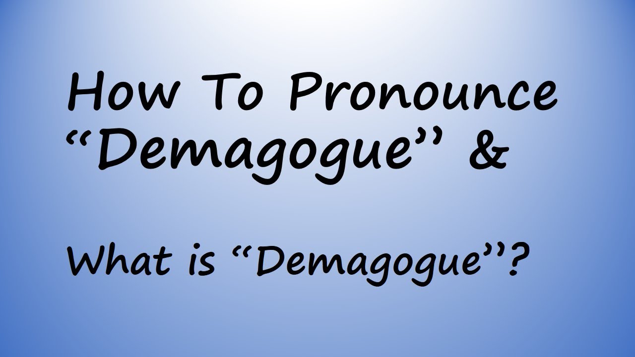 ️ How to Pronounce Demagogue and What is Demagogue? By Video Dictionary ...