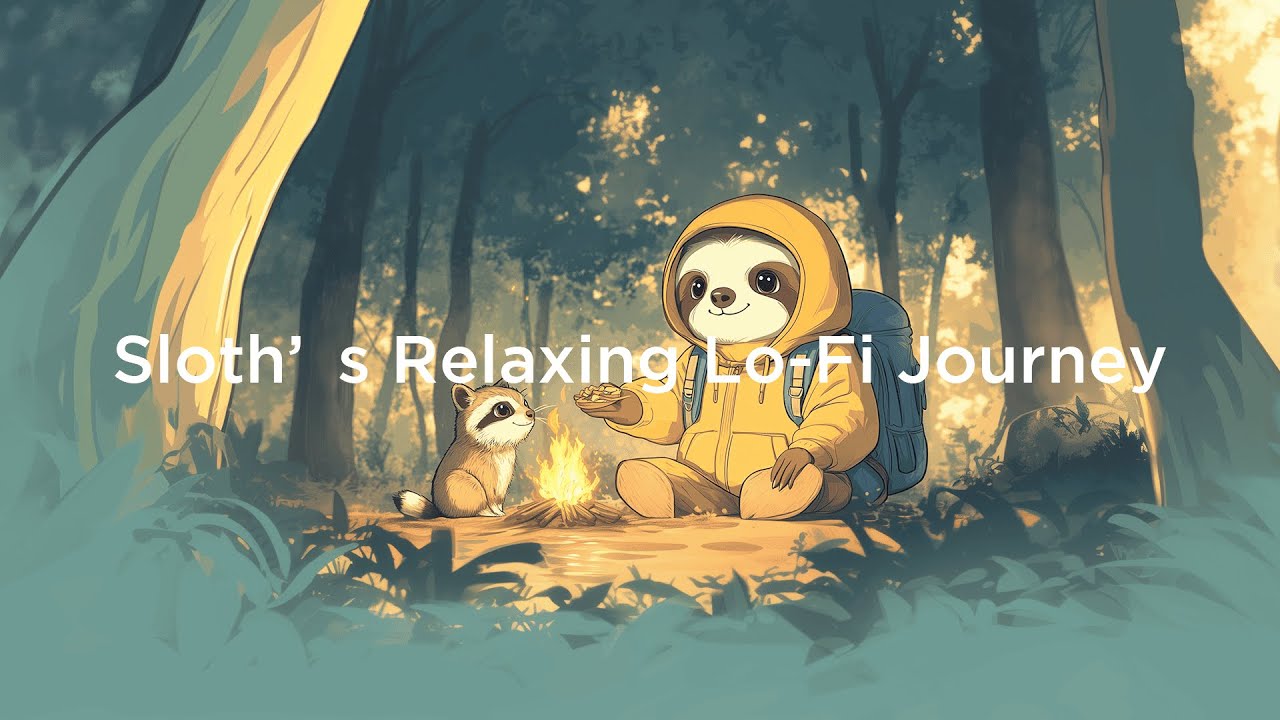 Sloth’s Relaxing Lo-Fi Journey 🌿 | Chill, Study & Sleep Beats - YouTube