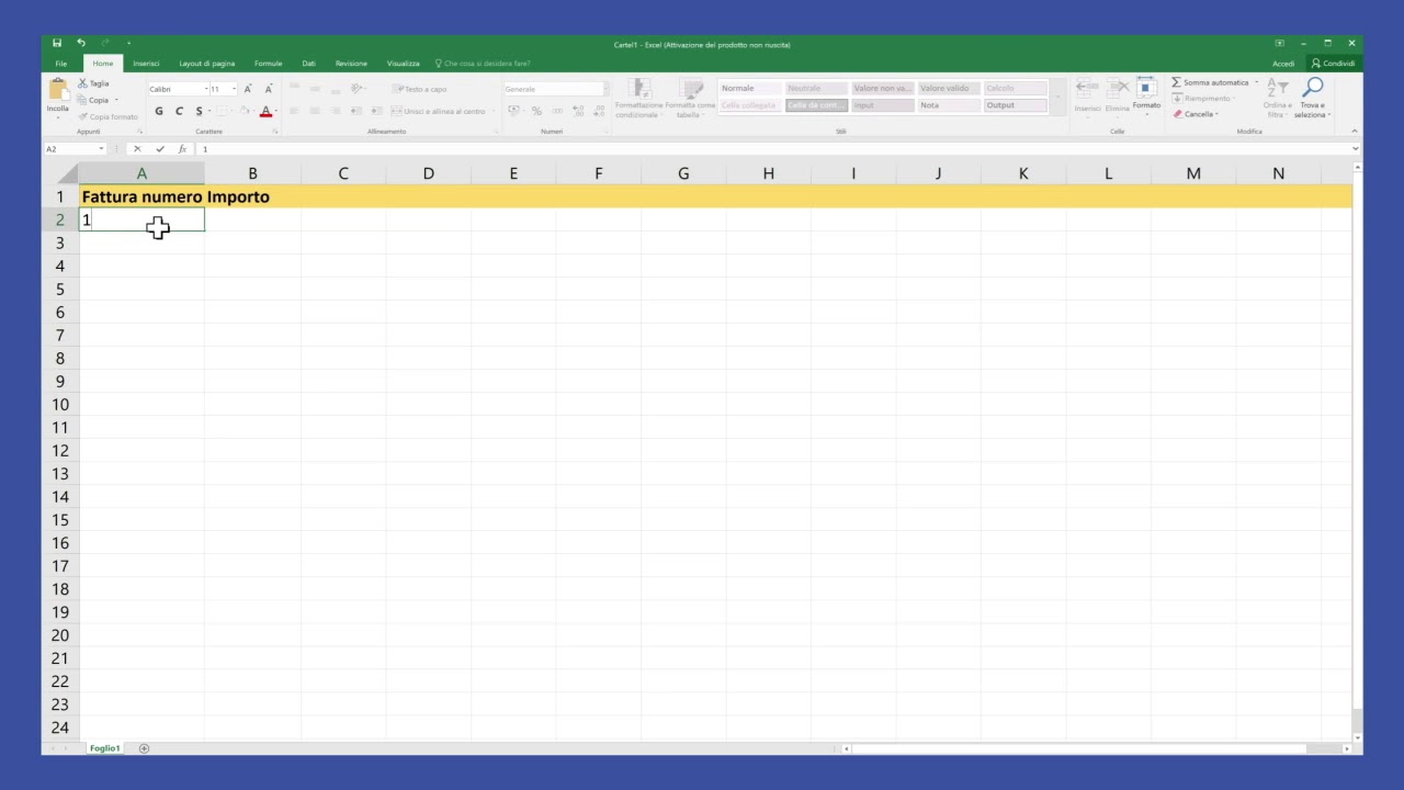 Come si usa un foglio elettronico di Excel? (da Informatica per la ...