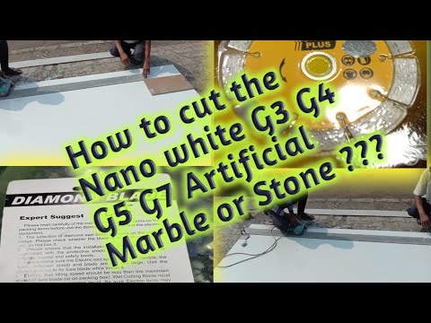 How to Cut Nano White G3 | G4 | G5 | G7 artificial Milky White stone or ...