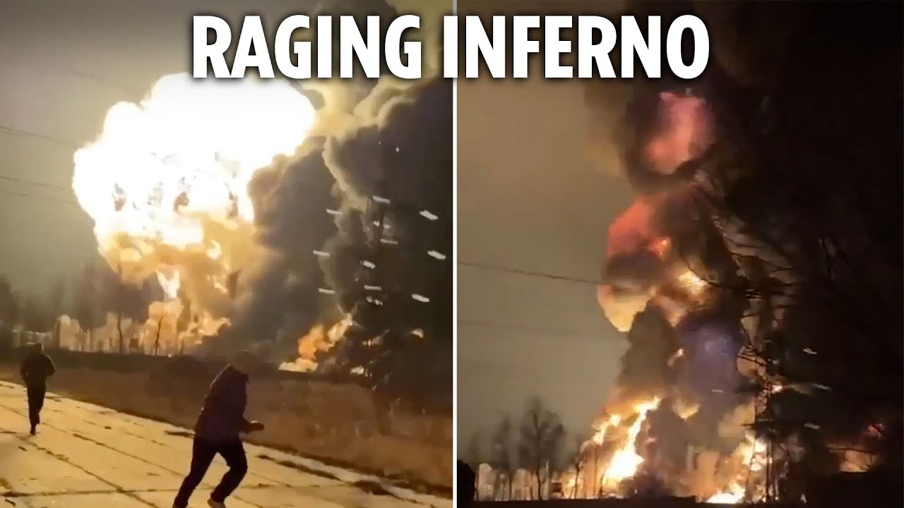Screaming Russians flee as fireball rips through Putin oil refinery ...
