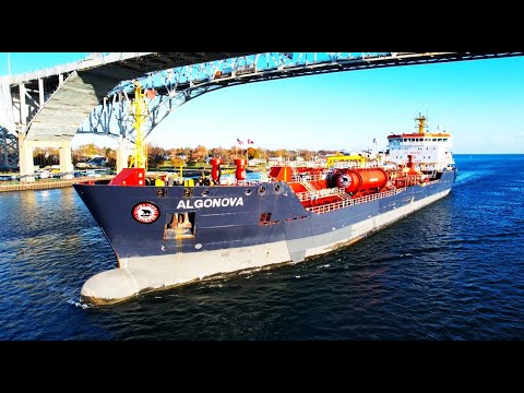 ALGONOVA - Downbound Port Huron, Michigan 11-8-2024 - YouTube