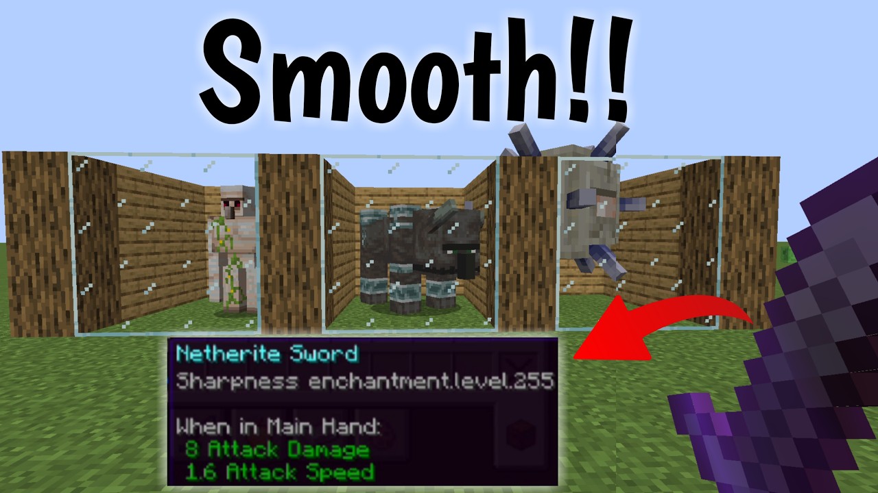 What Will Happen To The Mobs With Sharpness 255 On Netherite Sword || # ...
