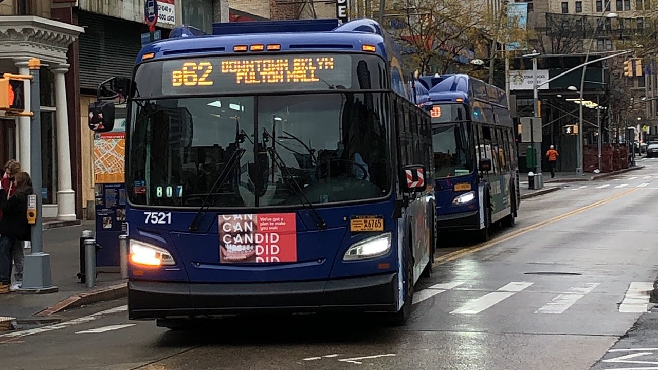 MTA NYCT Bus: 2018 New Flyer XD40 #7521/2017 New Flyer XN40 #793 B62 ...