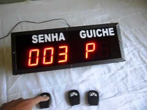Painel senha guiche 50mm TECH DISPLAY - YouTube
