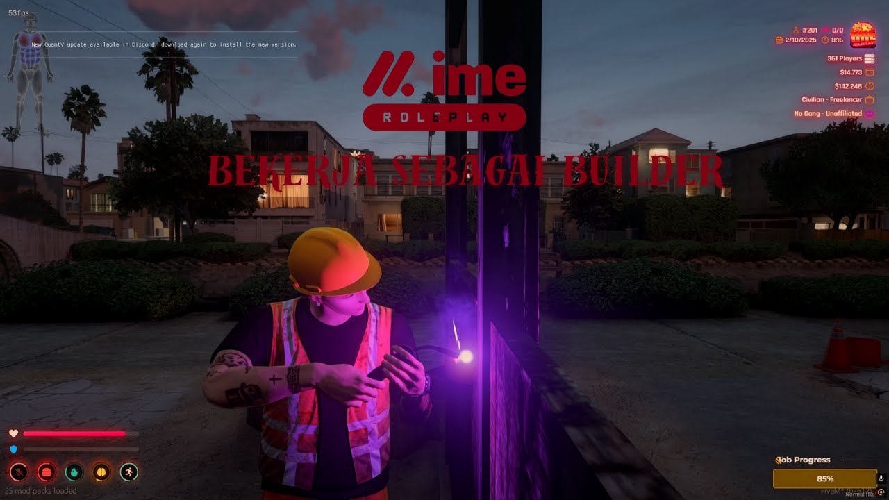 KITA BEKERJA SEBAGAI BUILDER DI IME ROLEPLAY #imerp #mlrp #gtav - YouTube