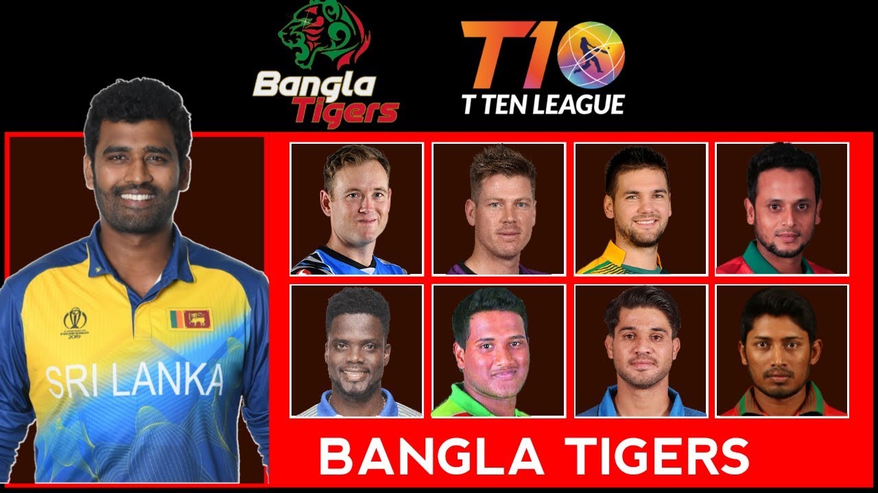 Bangla Tigers T10 Full Squad | New Team in T10 League 2019 | T10 ...