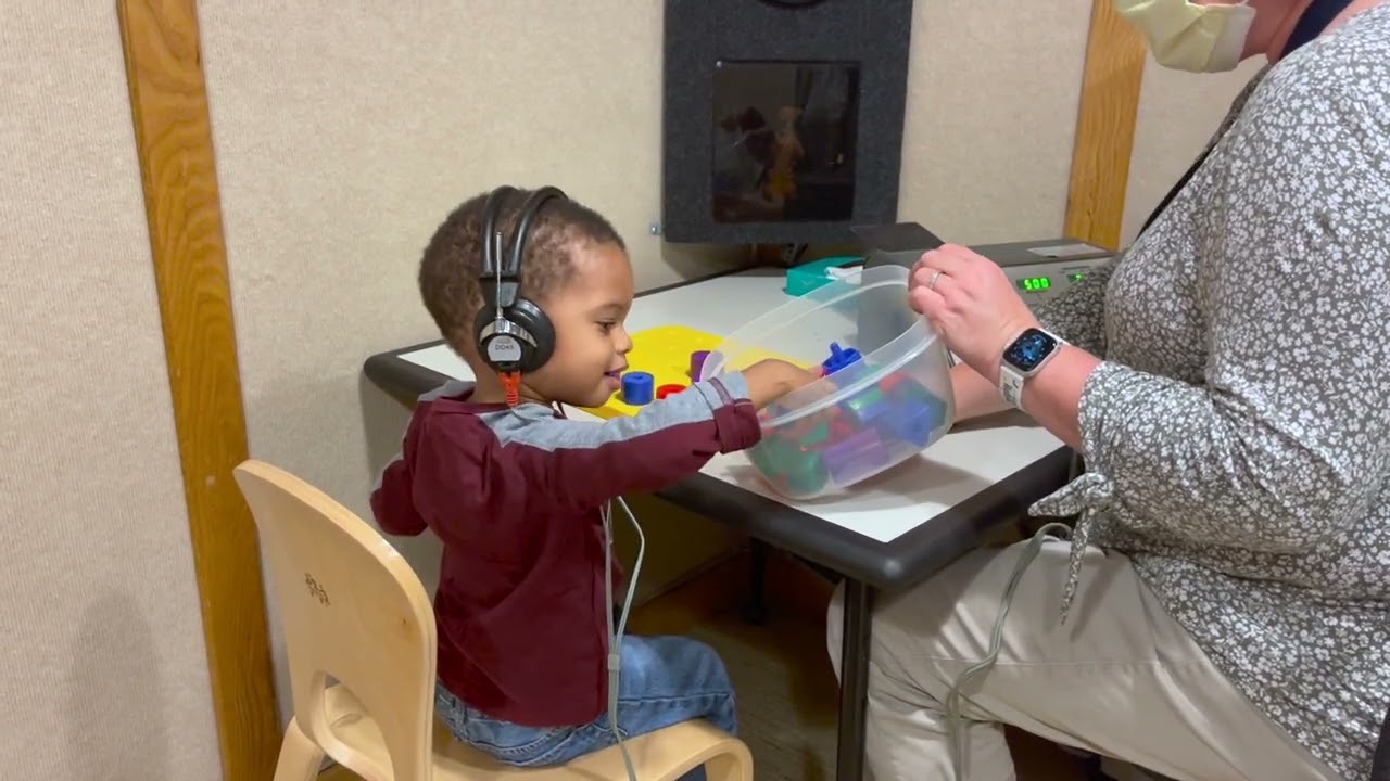 Omar Having Fun During His Hearing Test | Toddler Hearing Test - YouTube